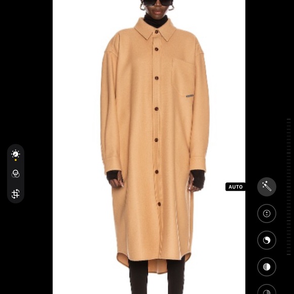 Jackets & Coats | Gstudio Baby Blue Wool Oversized Highandlow Belted ...